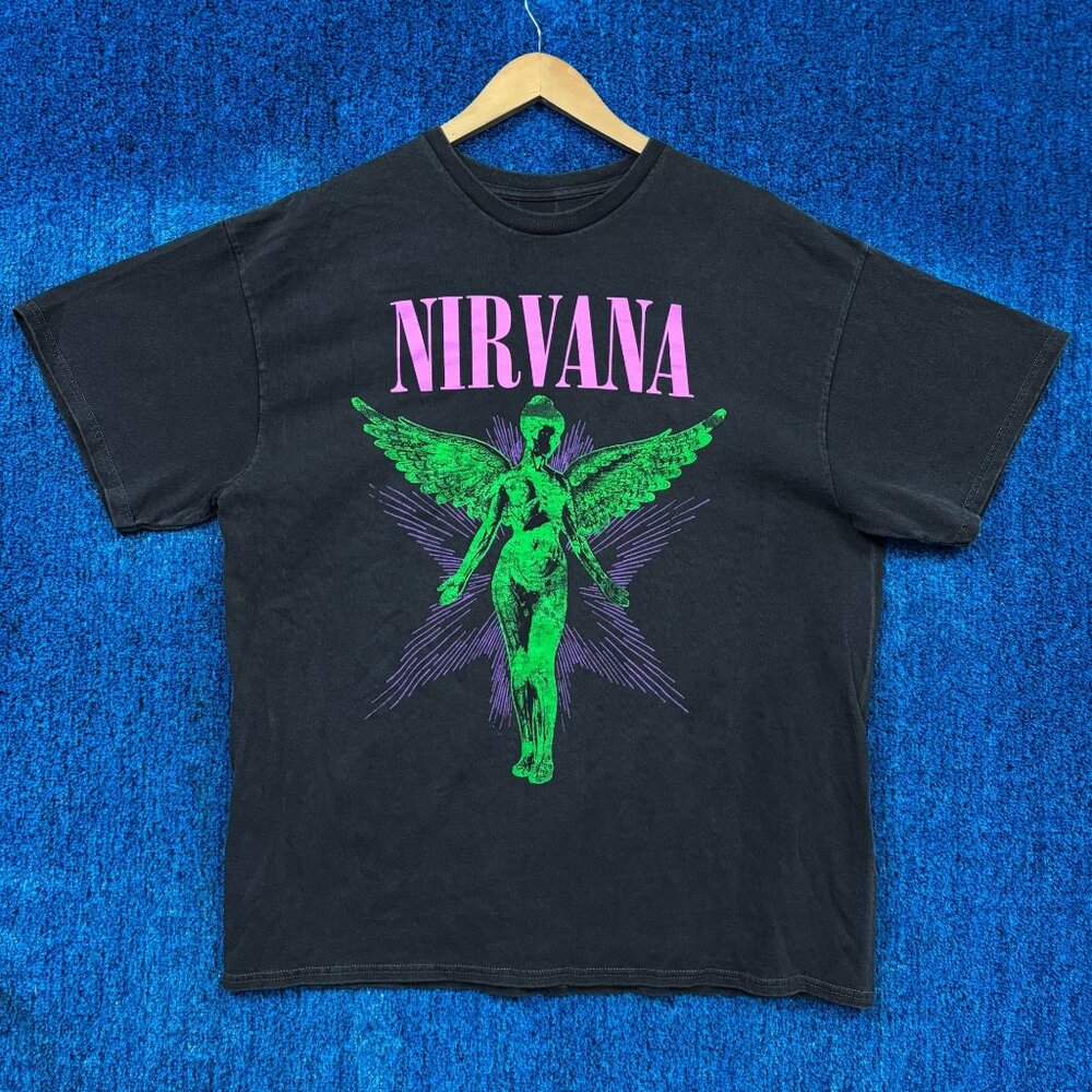 Nirvana In Utero Album Cover Art Angel Grunge Band Te… - Gem